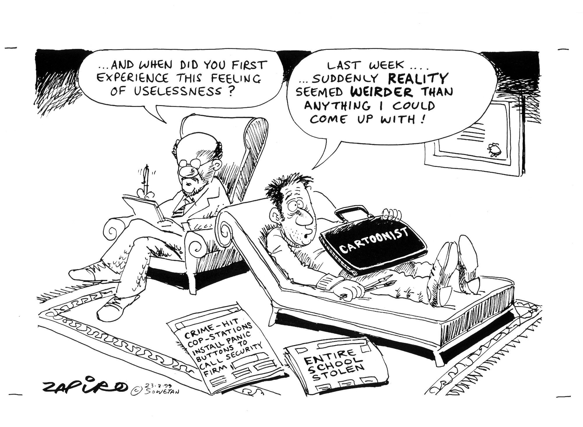 Press freedom under threat – report from South African cartoonist Zapiro