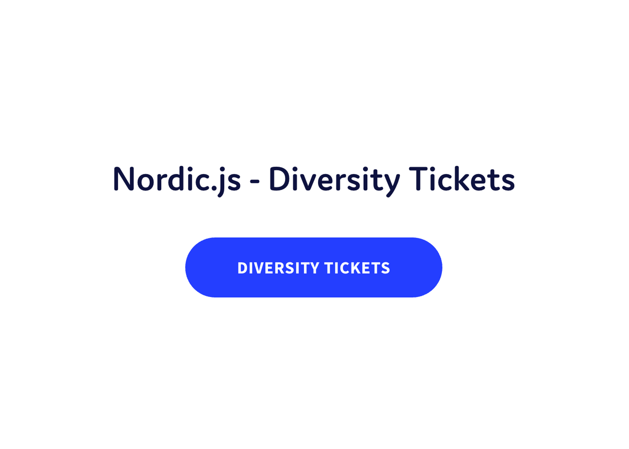 Nordic.js | Diversity & Tickets